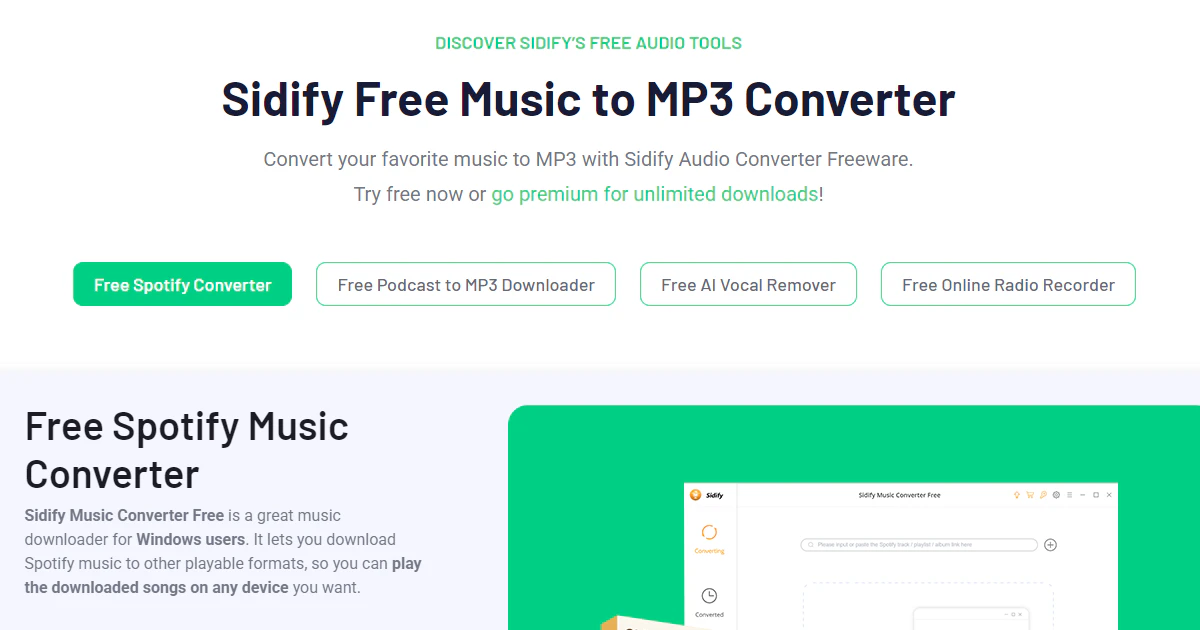 [Official] Sidify Freeware - Free Spotify Music Downloader & MP3 Converter
